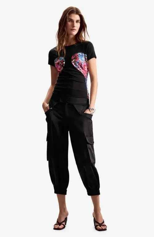 Desigual Lacroix Print T-shirt - Black