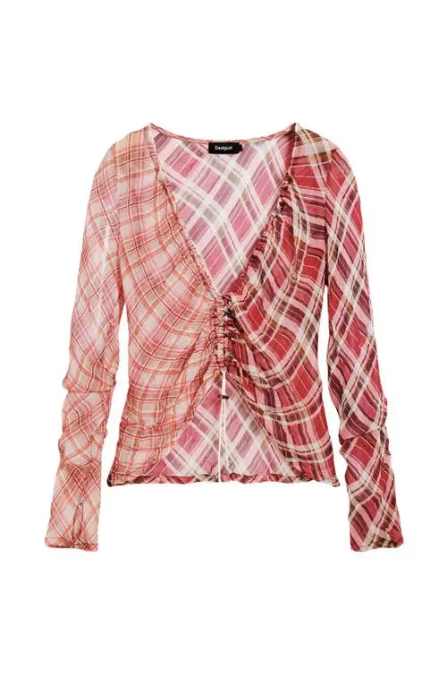 Desigual Long Sleeve Ruched Shirt