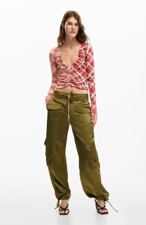 Desigual Long Sleeve Ruched Shirt