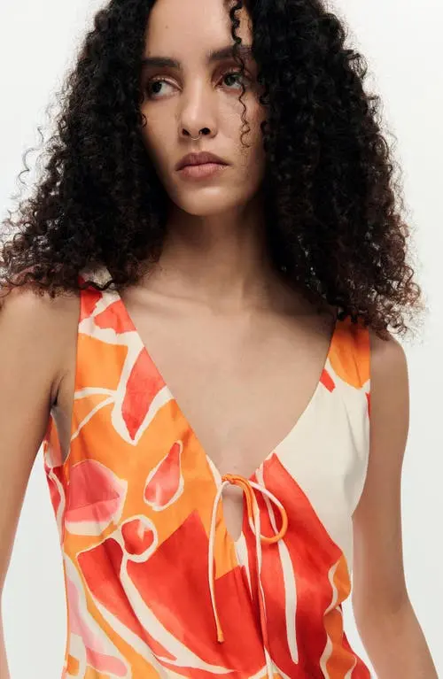 Desigual Tie Front Sleeveless Tank