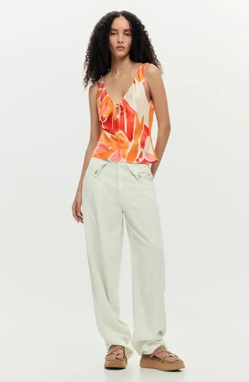 Desigual Tie Front Sleeveless Tank