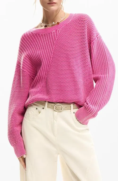 Desigual Relaxed Fit Stitched Sweater