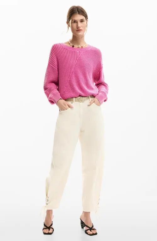 Desigual Relaxed Fit Stitched Sweater