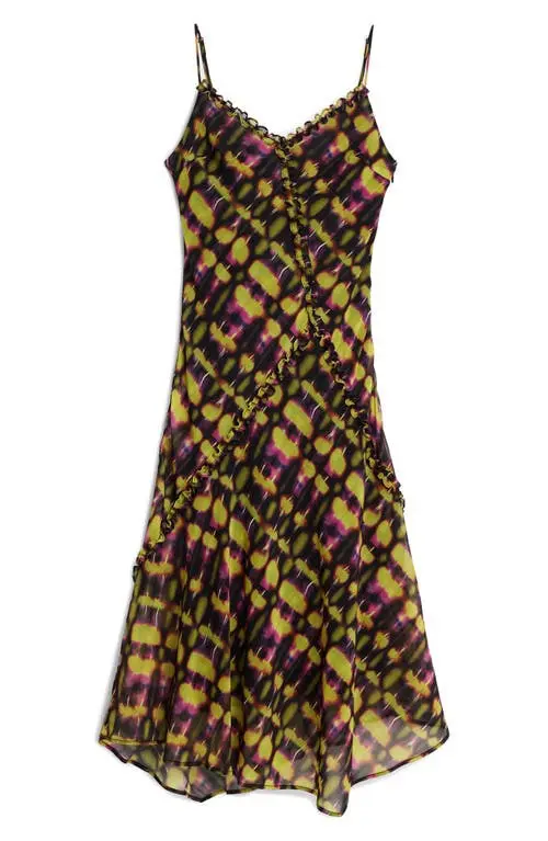 Desigual Abstract Print Chiffon Slipdress