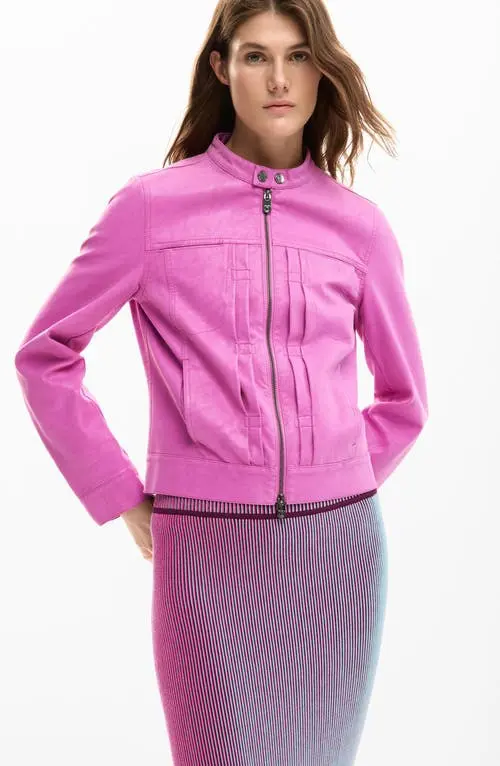 Desigual Faux Leather Moto Jacket