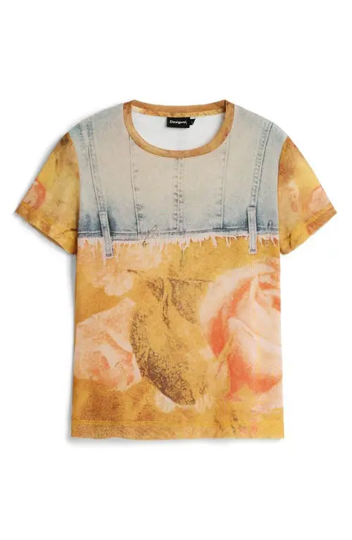 Desigual Patchwork Pattern T-shirt
