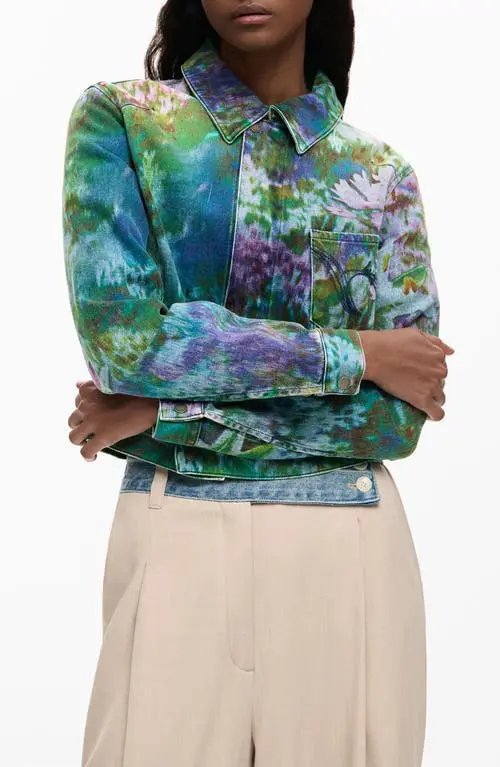 Desigual Floral Print Trucker Jacket