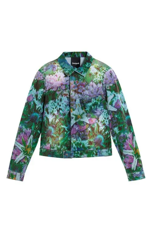 Desigual Floral Print Trucker Jacket