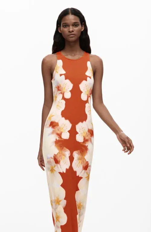 Desigual Floral Print Sleeveless Knit Dress