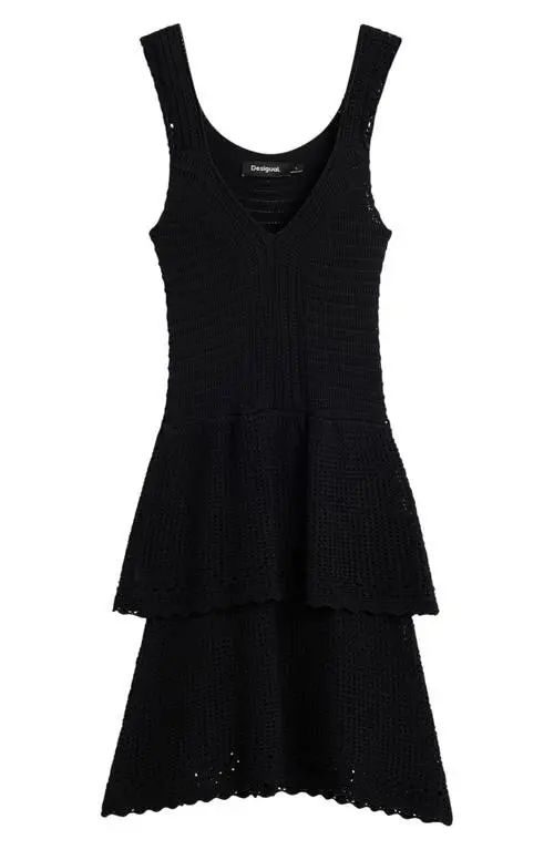 Desigual Pointelle Knit Minidress