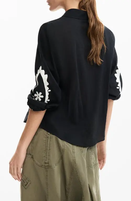 Desigual Appliqué Button-up Shirt