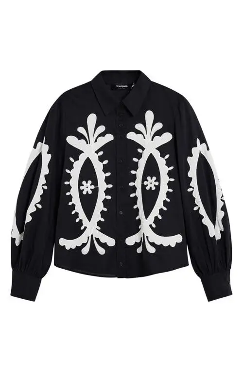 Desigual Appliqué Button-up Shirt