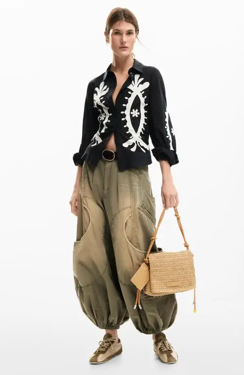 Desigual Appliqué Button-up Shirt