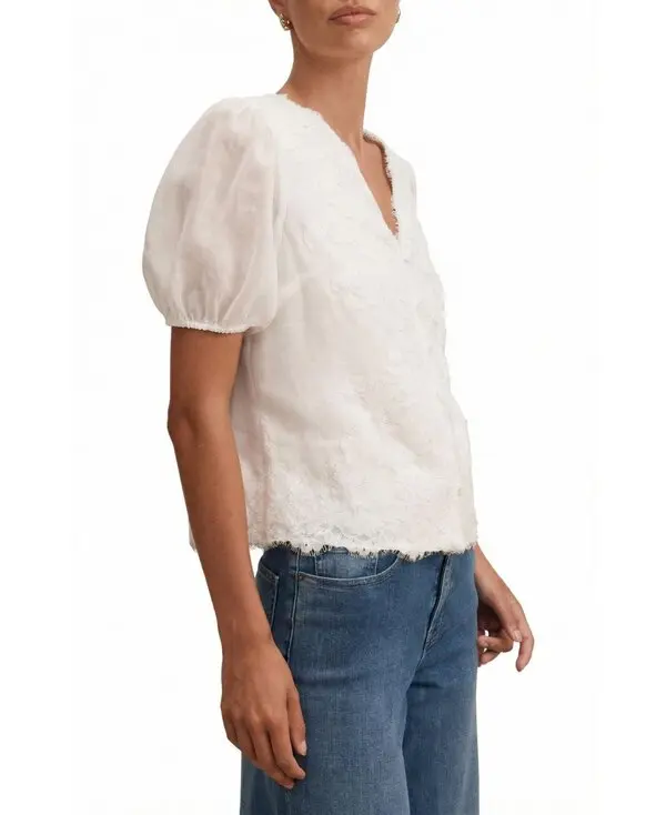 EVER NEW Sable Lace Scallop Blouse