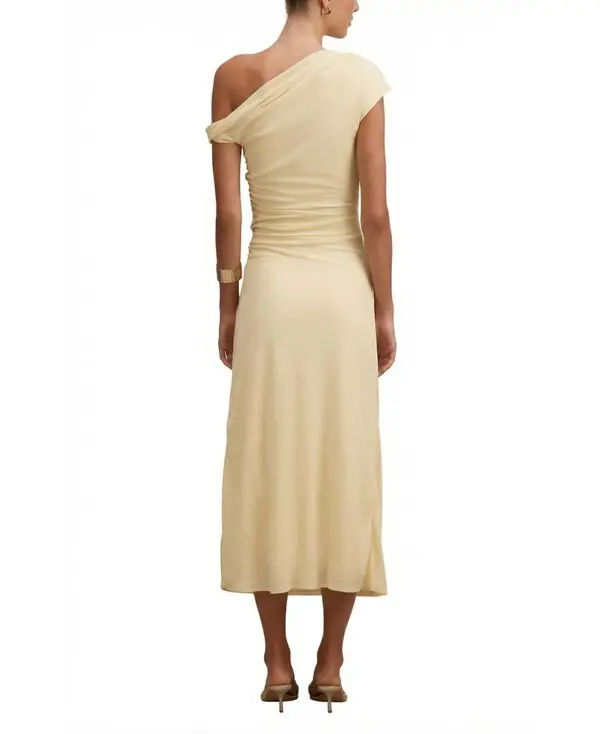 EVER NEW Piper Draped Tie Mesh Midi Dress