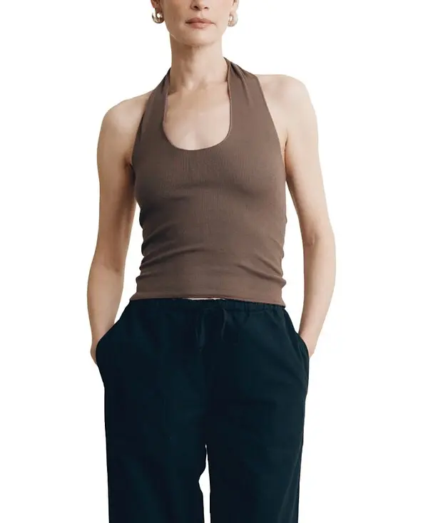 VIR VITA Pauline Halter Top - Chestnut