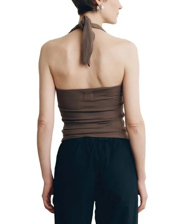VIR VITA Pauline Halter Top - Chestnut