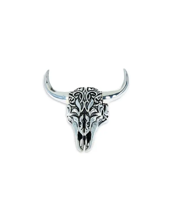 KING BABY STUDIO Wild West Buffalo Skull Ring - Silver