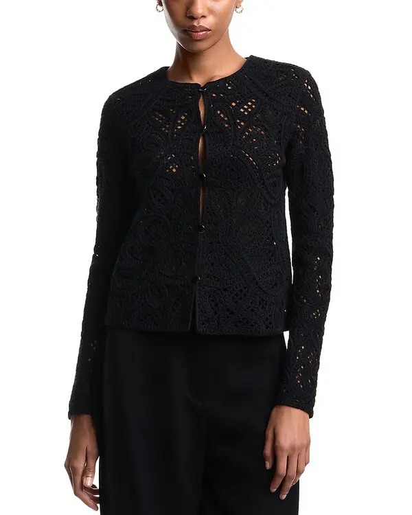 Emporio Armani Embroidered Jacket - Black
