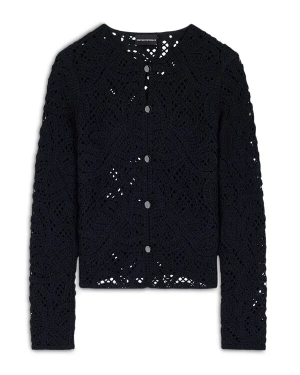 Emporio Armani Embroidered Jacket - Black