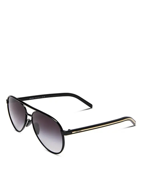 Prada Aviator Sunglasses, 59mm - Black