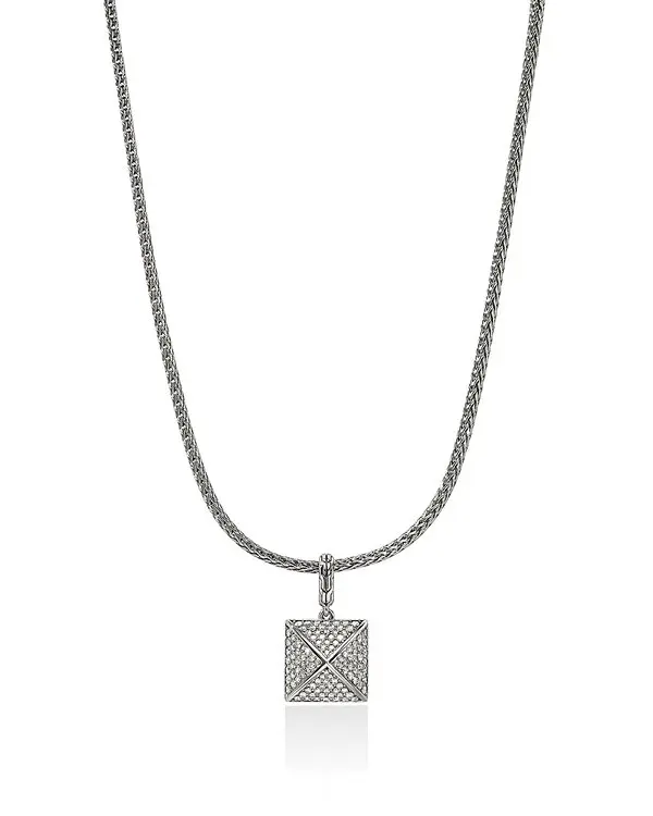 John Hardy Sterling Icon Diamond Pyramid Cluster Pendant Necklace - Silver
