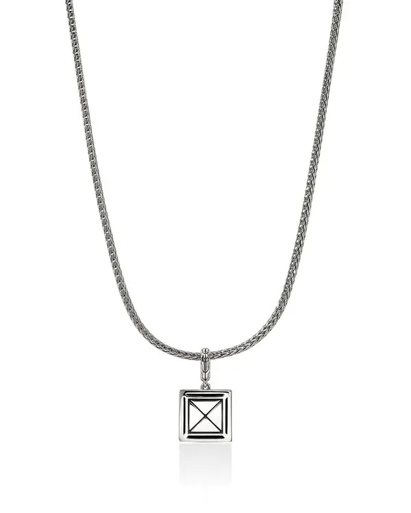 John Hardy Sterling Icon Diamond Pyramid Cluster Pendant Necklace - Silver