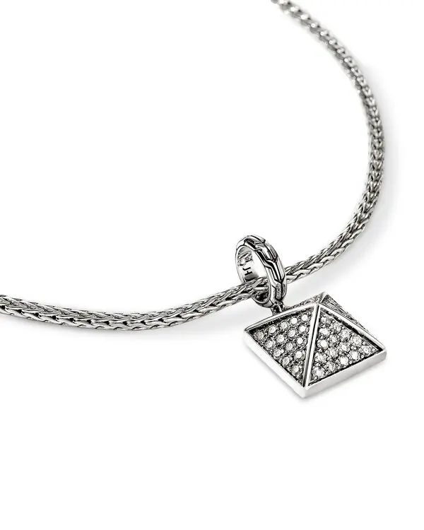 John Hardy Sterling Icon Diamond Pyramid Cluster Pendant Necklace - Silver