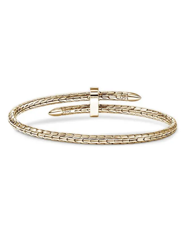 John Hardy 14k Yellow Spear Flex Cuff Bracelet - Gold