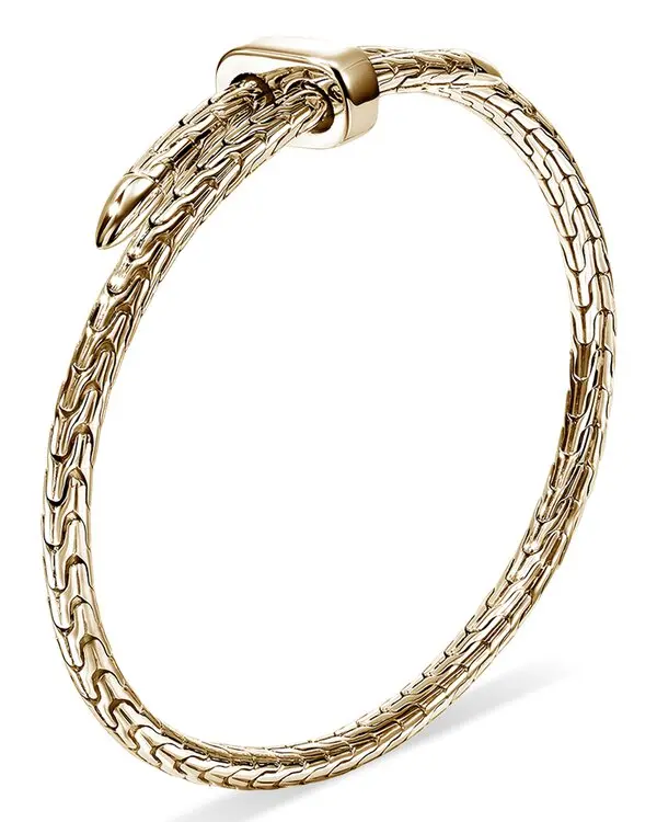 John Hardy 14k Yellow Spear Flex Cuff Bracelet - Gold