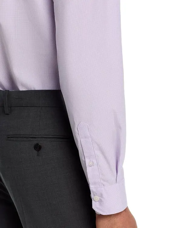 Bloomingdale'S Microcheck Button Down Shirt Exclusive - Lilac