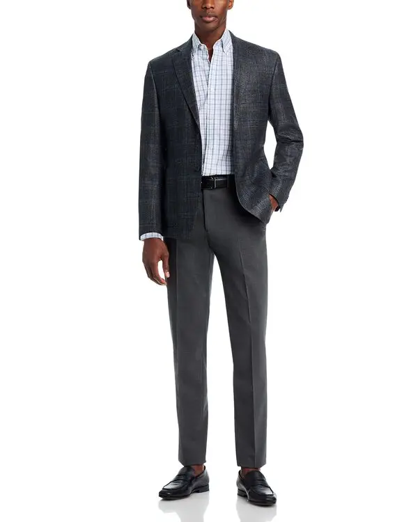 Bloomingdale'S Windowpane Button Down Shirt Exclusive - Blue