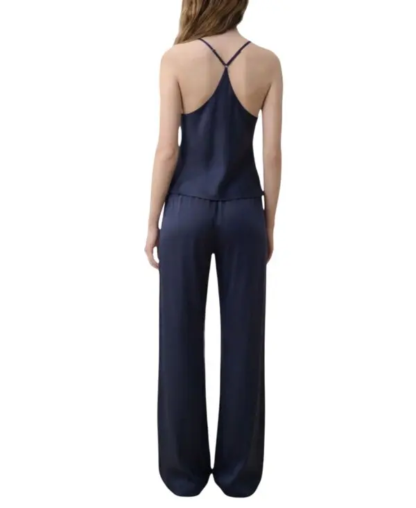 Lunya Washable Silk Cami Pant Set - Deep Blue