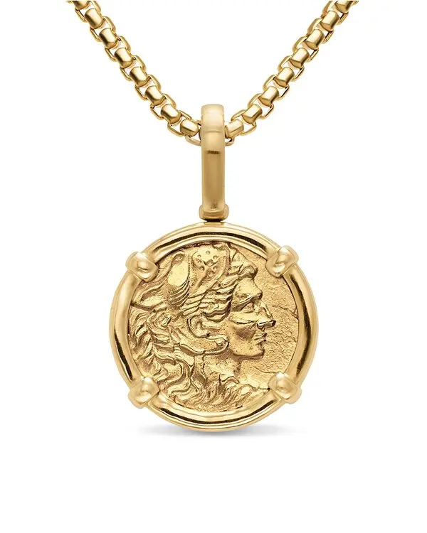 David Yurman Alexander The Great Amulet In 18k Yellow 20.5mm - Gold