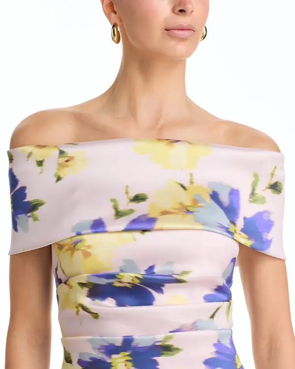 Rickie Freeman For Teri Jon Mikado Printed Gown - Bls Multi