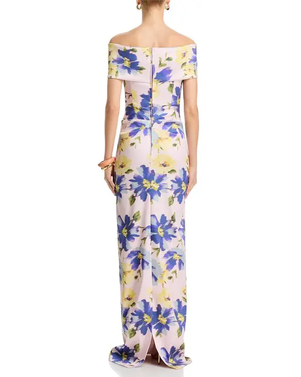 Rickie Freeman For Teri Jon Mikado Printed Gown - Bls Multi