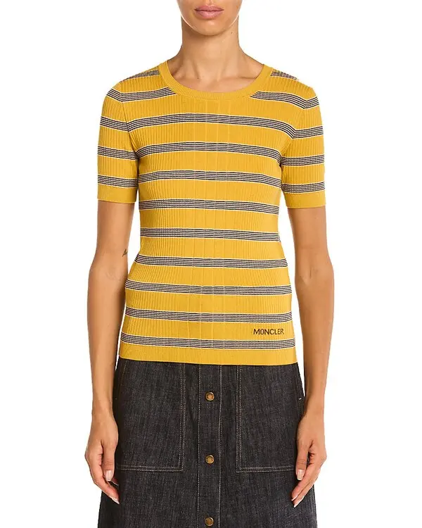 Moncler Stripe Crewneck - Yellow