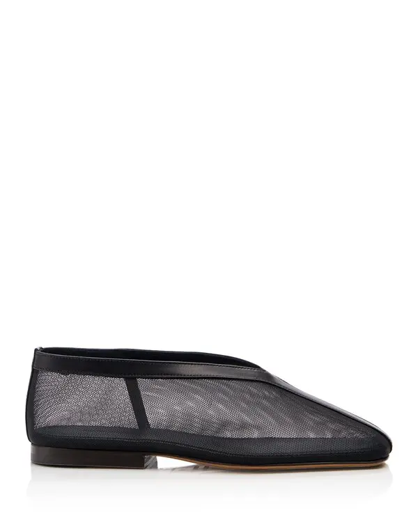 MANSUR GAVRIEL Contorno Square V Flats - Black