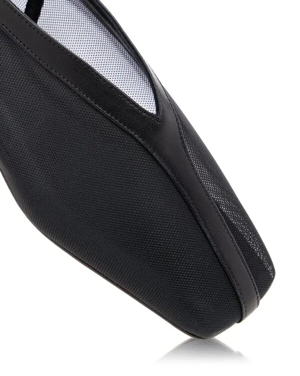 MANSUR GAVRIEL Contorno Square V Flats - Black