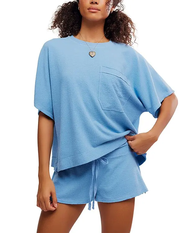 Free People Staycation Sleep Tee - Blissful Blue