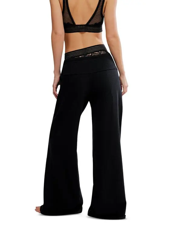 Free People Staycation Lounge Pants - Black