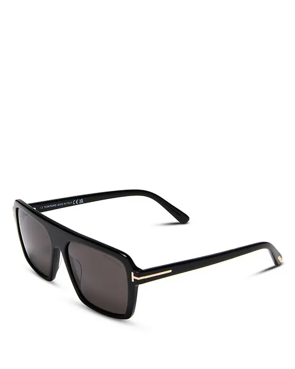 TOM FORD Square Sunglasses 56mm - Black/smoke