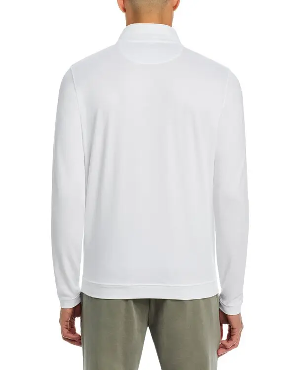 Peter Millar Albatross Pique Quarter-zip - White