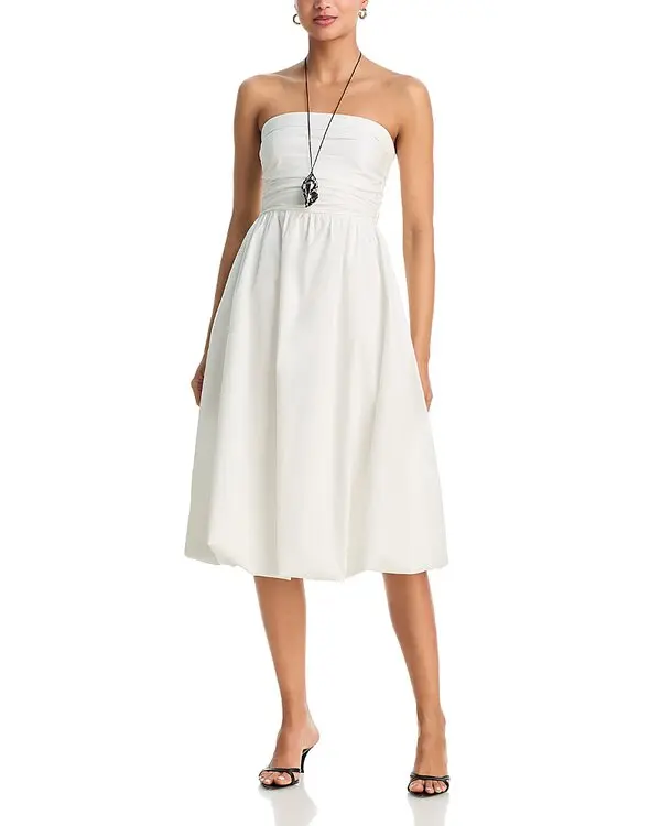 WAYF Katherine Bubble Hem Dress - Ivory