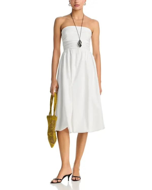 WAYF Katherine Bubble Hem Dress - Ivory