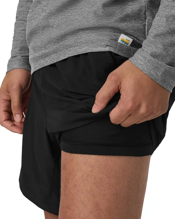 Vuori Hardkore 7" Lined Shorts - Black