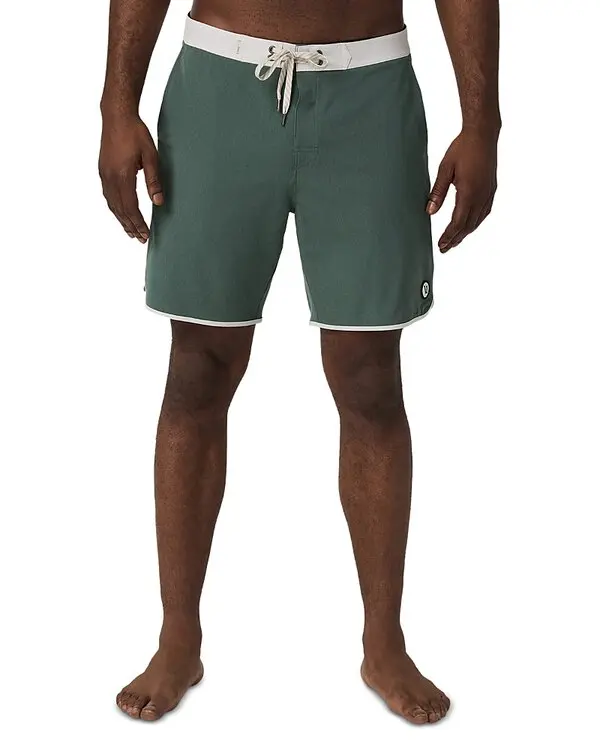 Vuori Cruise Relaxed Fit 7 Board Shorts - Agate Green Linen