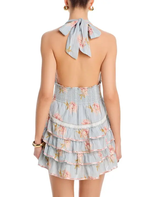 LoveShackFancy Kerch Mini Halter Dress