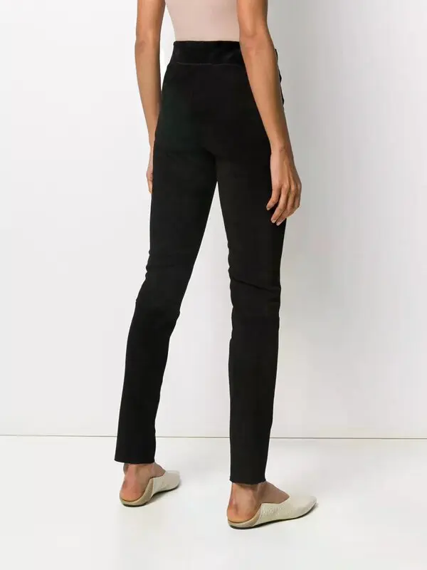 JIL SANDER Skinny Lambskin Leather Trousers