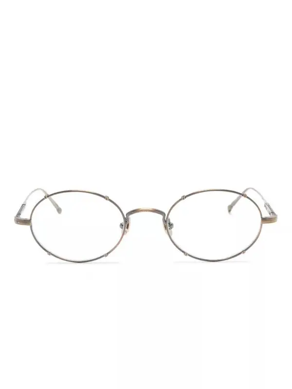 Matsuda M3150 Oval-frame Metal Glasses - Brown